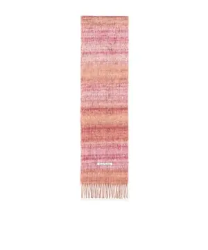 Acne Studios Fringed Mohair Scarf - Pink/fuchsia