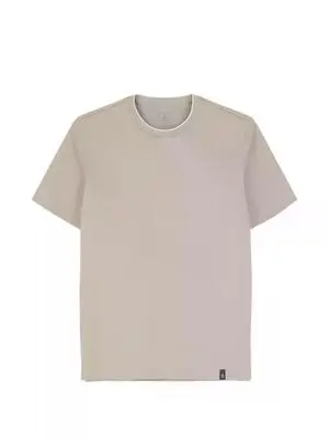 Boggi Milano T-shirt In Cotton And Silk Jersey - Neutrals
