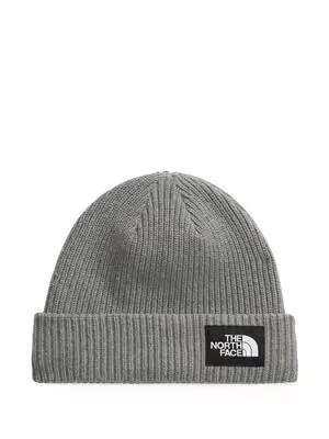 The North Face Salty Logo-patch Beanie Hat - Grey