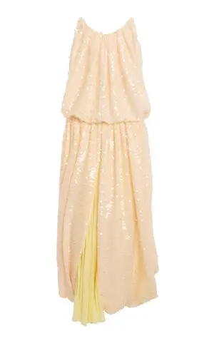 Proenza Schouler Lucienne Stretch-silk Maxi Dress - Neutral