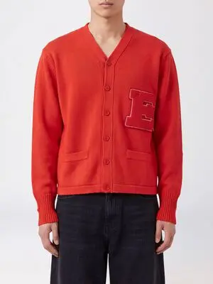 ERL Wool, Silk And Cashmere Blend Cardigan With V-neck And Logo Patch