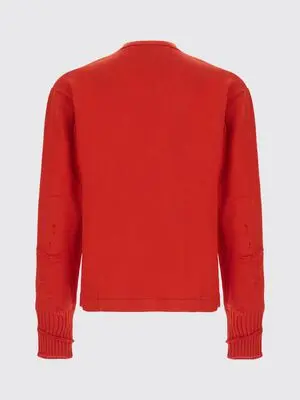 ERL Wool, Silk And Cashmere Blend Cardigan With V-neck And Logo Patch