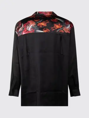 Y3 Long-sleeved Graphic Print Shirt In Recycled Fabric