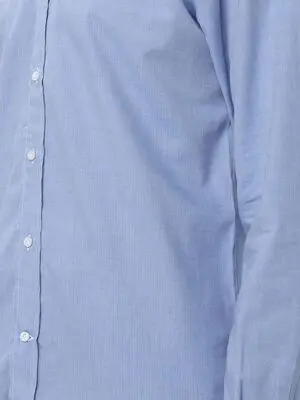 Luciano Barbera Cotton Shirt With Button-down Collar And Long Sleeves - Gnawed Blue