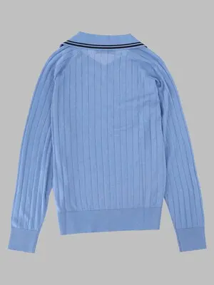 WALES BONNER Polo A Coste Con Scollo A V