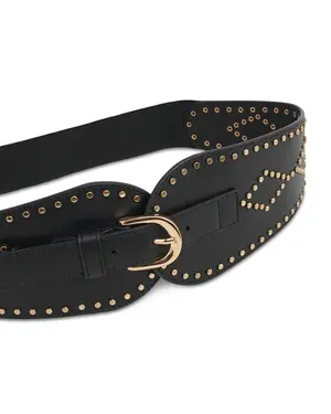 Gerard Darel Olympe Studded Leather Waist Belt