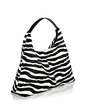 Aqua Large Print Calf Hair Shoulder Bag Exclusive