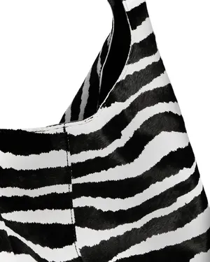 Aqua Large Print Calf Hair Shoulder Bag Exclusive