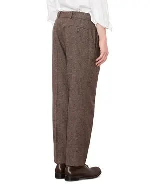 Officine Générale Regular Fit Brush Pattern Tailored Pants
