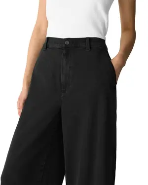 Eileen Fisher Cotton Blend Denim Trousers