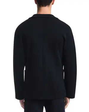 Emporio Armani Milano Stitch Textured Two Button Blazer