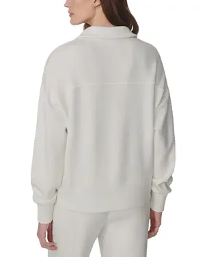 Varley Bronya Button Placket Sweatshirt - Pristine