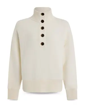 Varley Bronya Button Placket Sweatshirt - Pristine