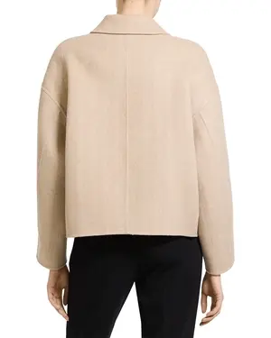Theory Double Breasted Wool & Cashmere Peacoat