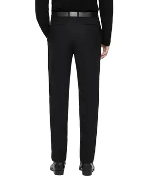 ALLSAINTS York Straight Fit Pleated Trousers - Black