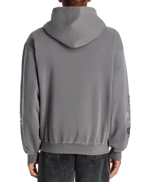 PACSUN Untamed Cotton Blend Zip Graphic Hoodie