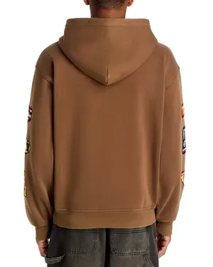 PACSUN Grand Prix Cotton Blend Zip Graphic Hoodie