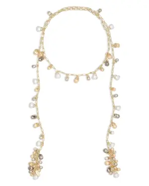Ramy Brook Brielle Crystal Chain Wrap Necklace, 44