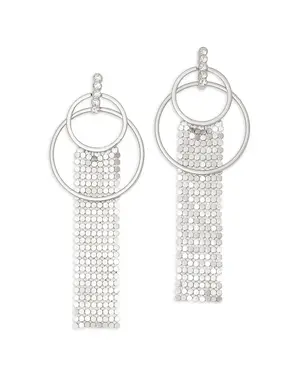 Ramy Brook Nora Loop & Mesh Drop Earrings, 4.5l - Silver