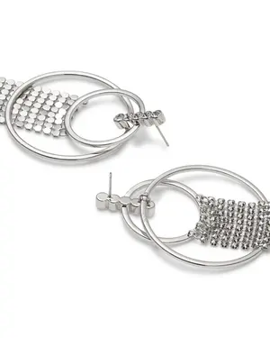 Ramy Brook Nora Loop & Mesh Drop Earrings, 4.5l - Silver