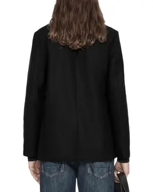 ALLSAINTS Lagan Wool Blend Peacoat