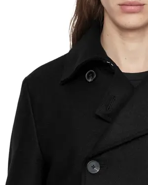 ALLSAINTS Lagan Wool Blend Peacoat