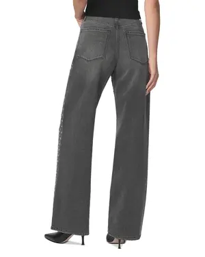Joe's Jeans The Harlow High Rise Studded Wide Leg Jeans