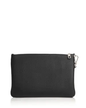 Dolce & Gabbana Logo Leather Zip Pouch