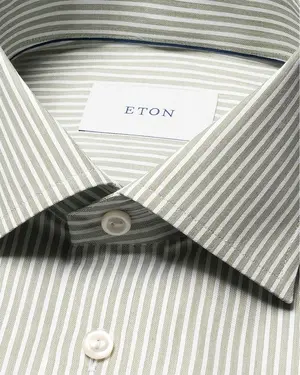 Eton Cotton Slim Fit Stripe Shirt
