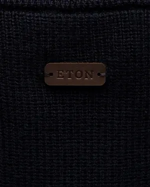Eton Merino Wool Tailored Full Zip Knit Cardigan Sweater