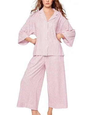 PETITE PLUME Olivia Cotton Wide Leg Pajama Set