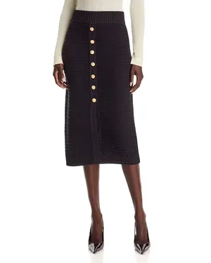 TOCCIN Tani Cotton Knit Midi Skirt