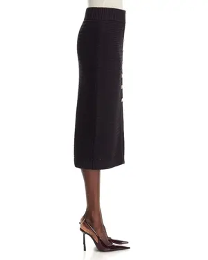 TOCCIN Tani Cotton Knit Midi Skirt