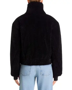 Sam. Rio Sherpa Fleece Bomber Jacket - Black