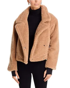 Sam. Rio Sherpa Fleece Bomber Jacket - Camel