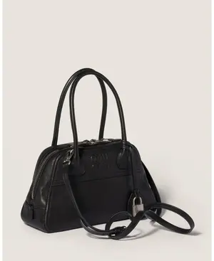 Miu Miu Vivant Nappa Lambskin Bag, 11.02 W X 3.74 X 6.69 - Black