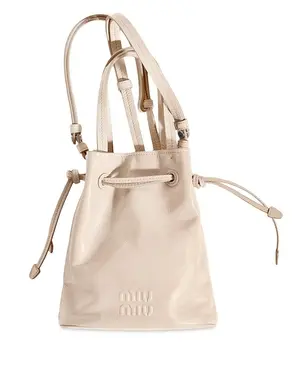 Miu Miu Shiny Leather Pouch - Neutral