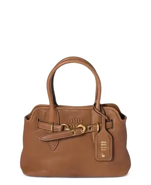 Miu Miu Aventure Nappa Leather Bag, 11.81 X 3.93 - Oak