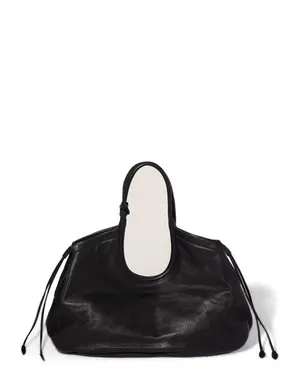 Miu Miu Ivy Nappa Leather Shopping Bag - Black