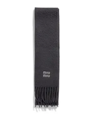 Miu Miu Cashmere Scarf Hematite