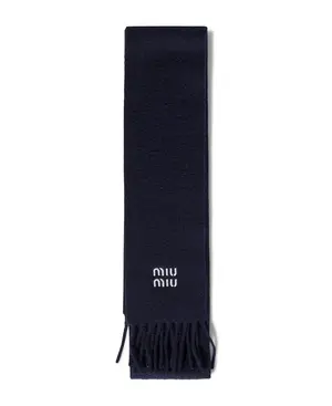 Miu Miu Cashmere Scarf Navy