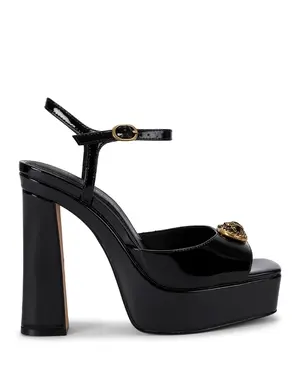 Kurt Geiger Chelsea Peep Toe Platform Sandals - Black