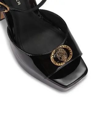 Kurt Geiger Chelsea Peep Toe Platform Sandals - Black