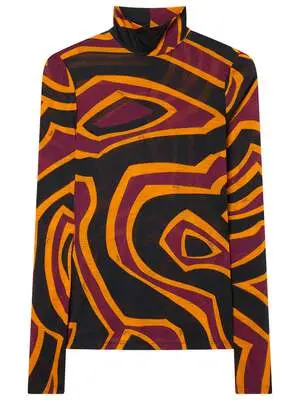 Emilio Pucci High-neck Mini Fitted Top - Multicolor