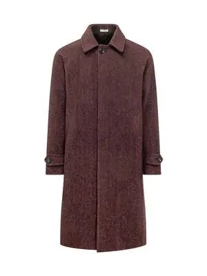 BRERAS Brushed Wool-blend Overcoat For Everyday Outerwear