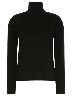 MAX MARA Max Mara Studio Fine Rib Knit Wool-Cashmere High Neck Sweater