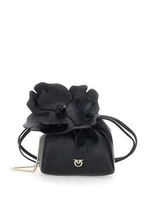 Pinko Mini Pouch Handbag With Floral Leather Details