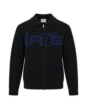 ARTE ANTWERP Logo Zip-up Knit Sweater