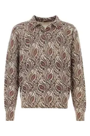 Etro Embroidered Wool Polo Shirt