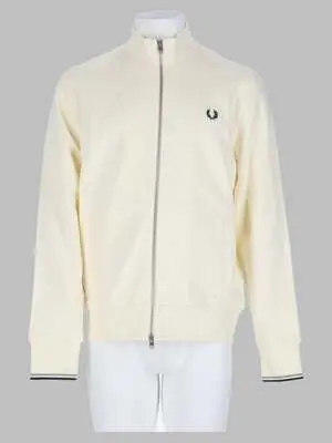 Fred Perry Mini Logo Zip Sweatshirt For - Ivory